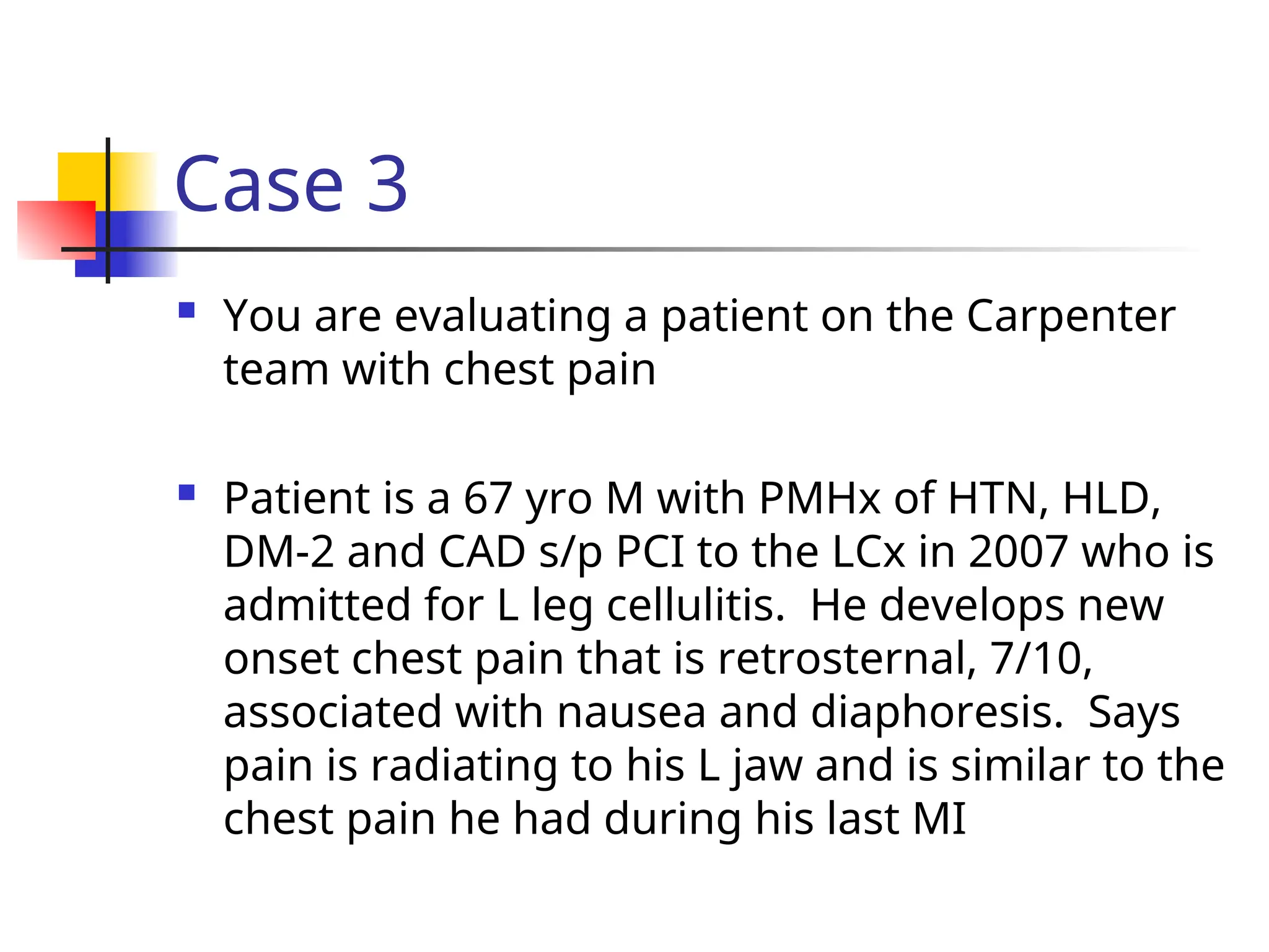 chest pain. Emergency department appraoch | PPT