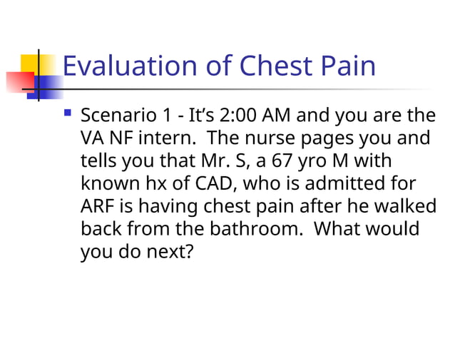 chest pain. Emergency department appraoch | PPT