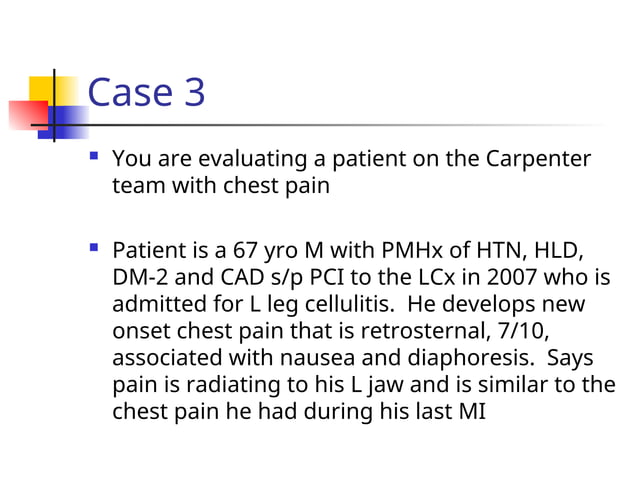 chest pain. Emergency department appraoch | PPT