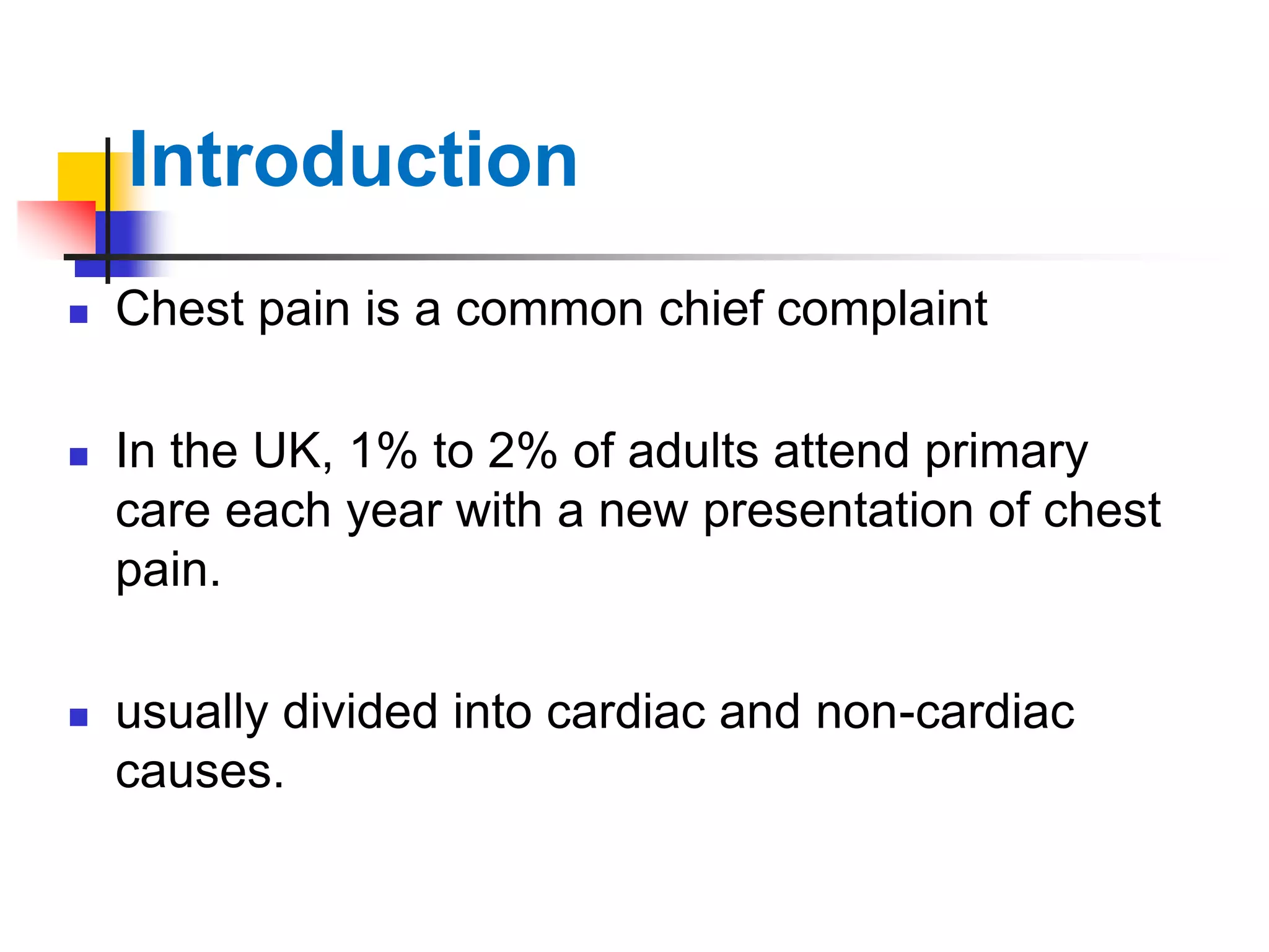 Differential Diagnosis of chest pain. by Dr Joshua Walinjom | PPT