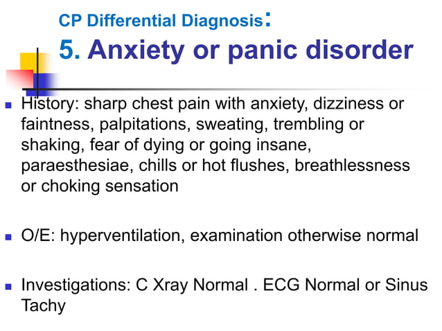 Differential Diagnosis of chest pain. by Dr Joshua Walinjom | PPT