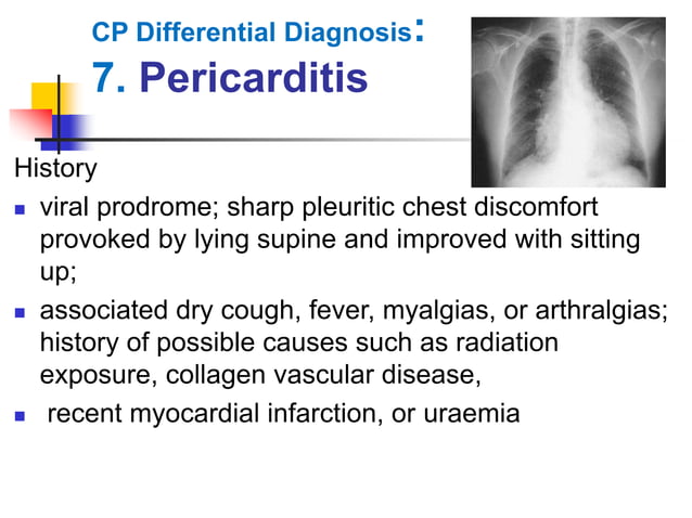 Differential Diagnosis of chest pain. by Dr Joshua Walinjom | PPT
