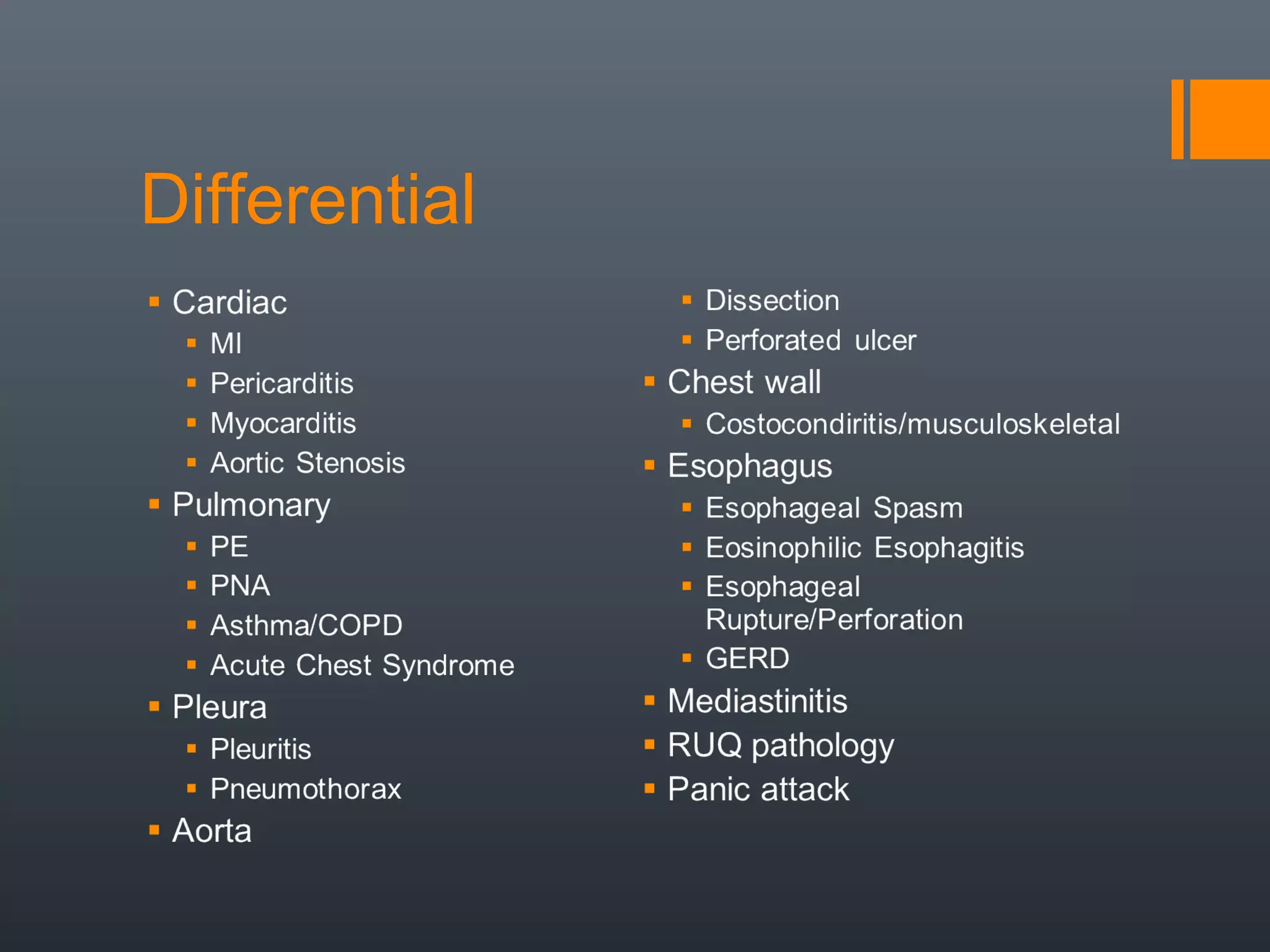 Approach to Chest Pain | PPT
