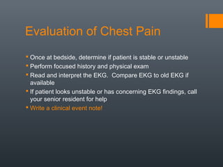 Approach to Chest Pain | PPT