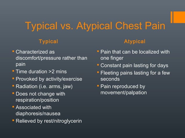 Approach to Chest Pain | PPT