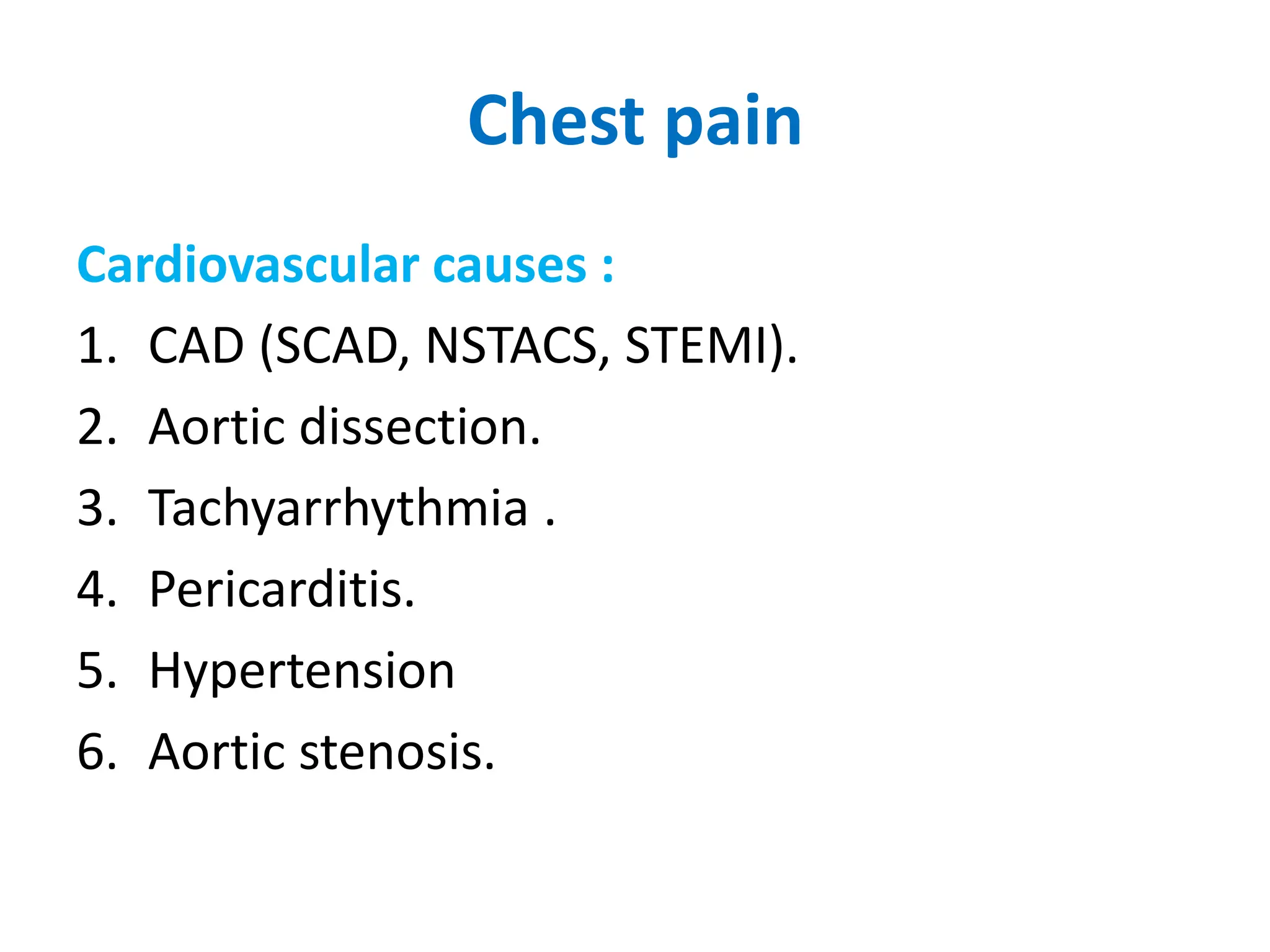 Differential diagnosis of chest pain .pptx