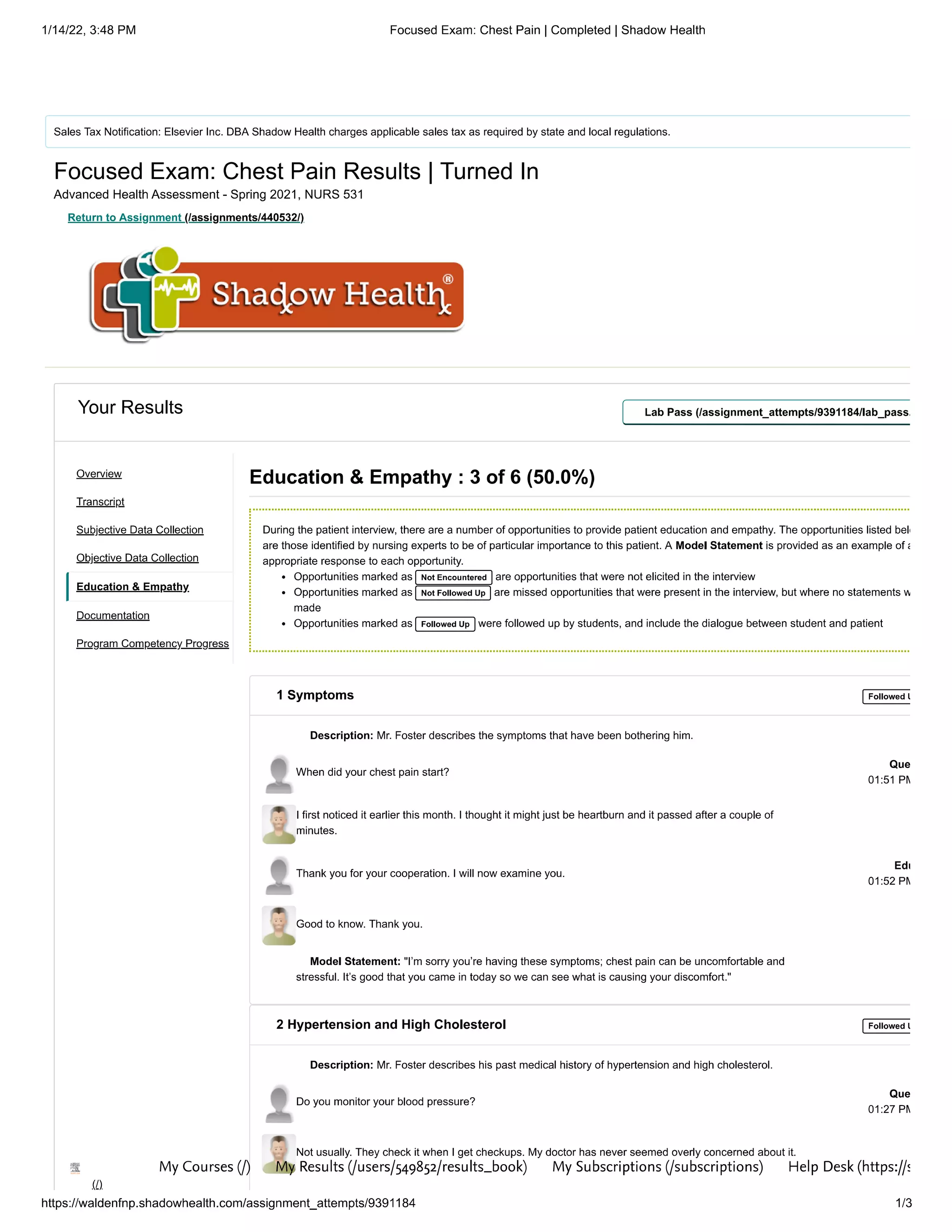Chest pain education | PDF