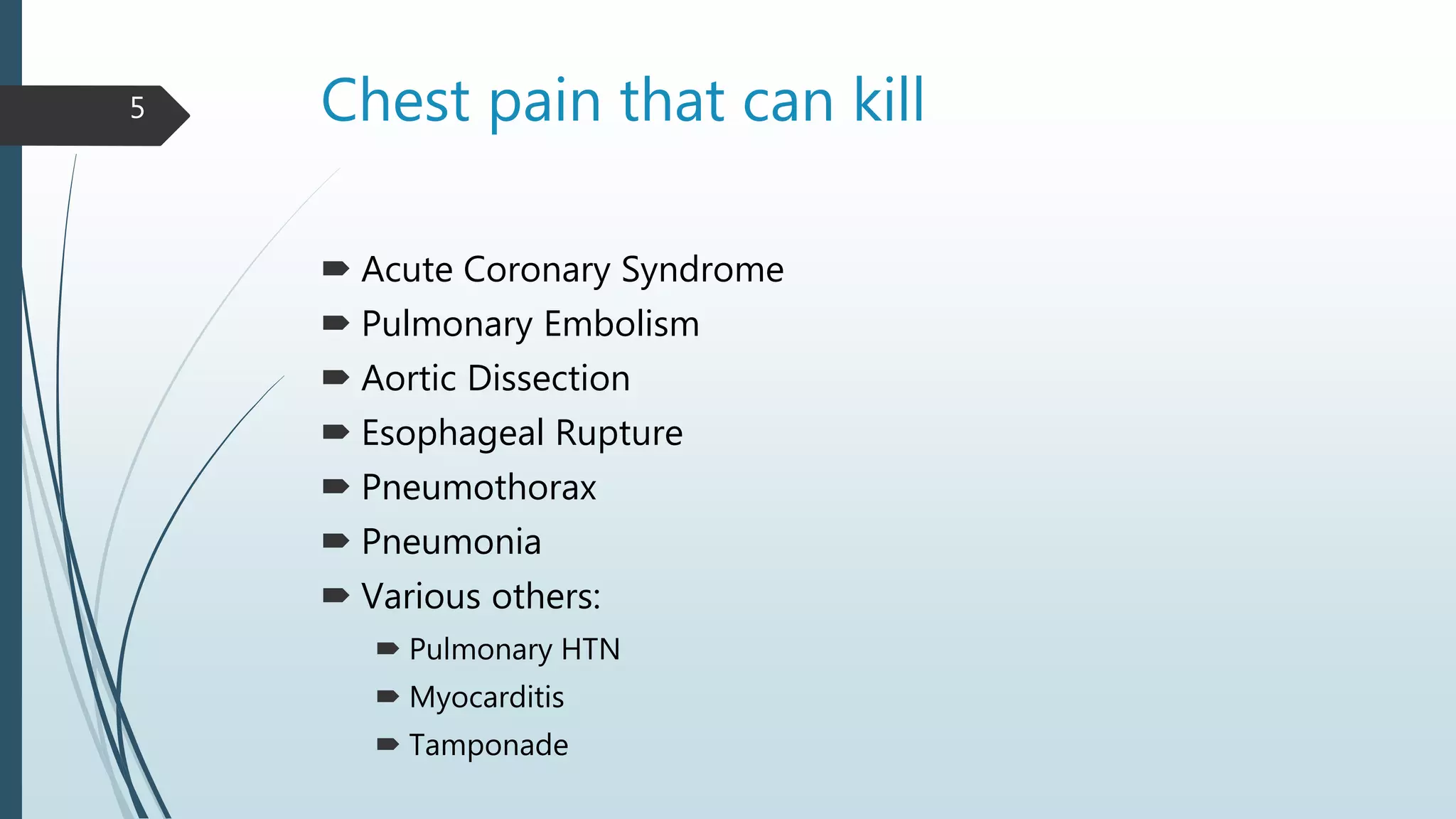 Chest pain Case Presentation with management | PPTX
