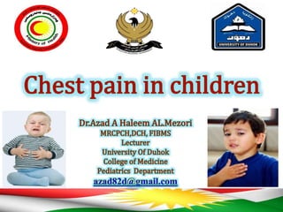 Chest pain in children | PPTX