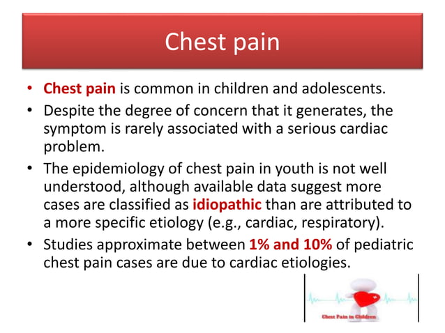 Chest pain in children | PPTX | Heart and Cardiovascular Diseases ...