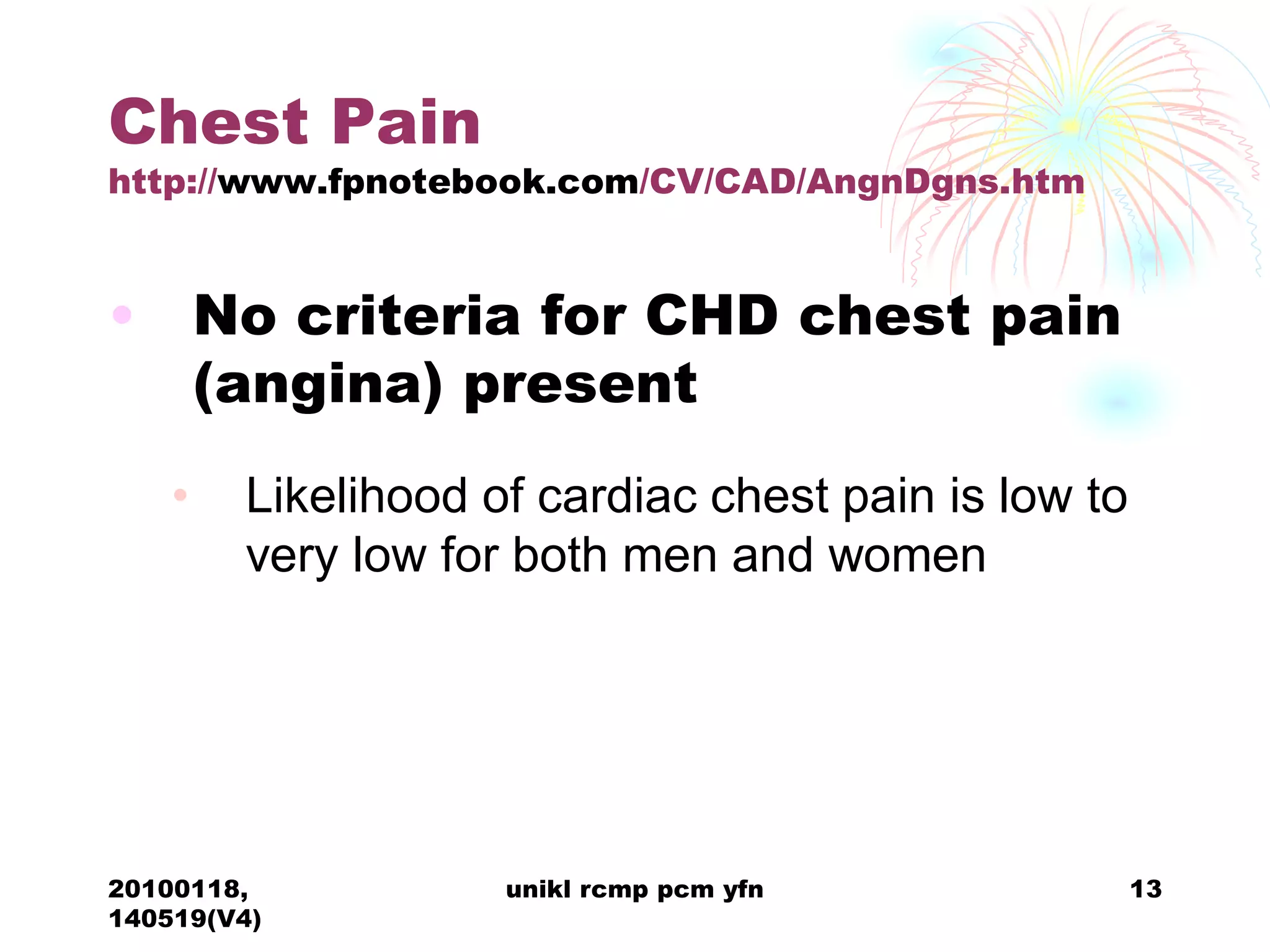 Chest pain in primary care | PPT