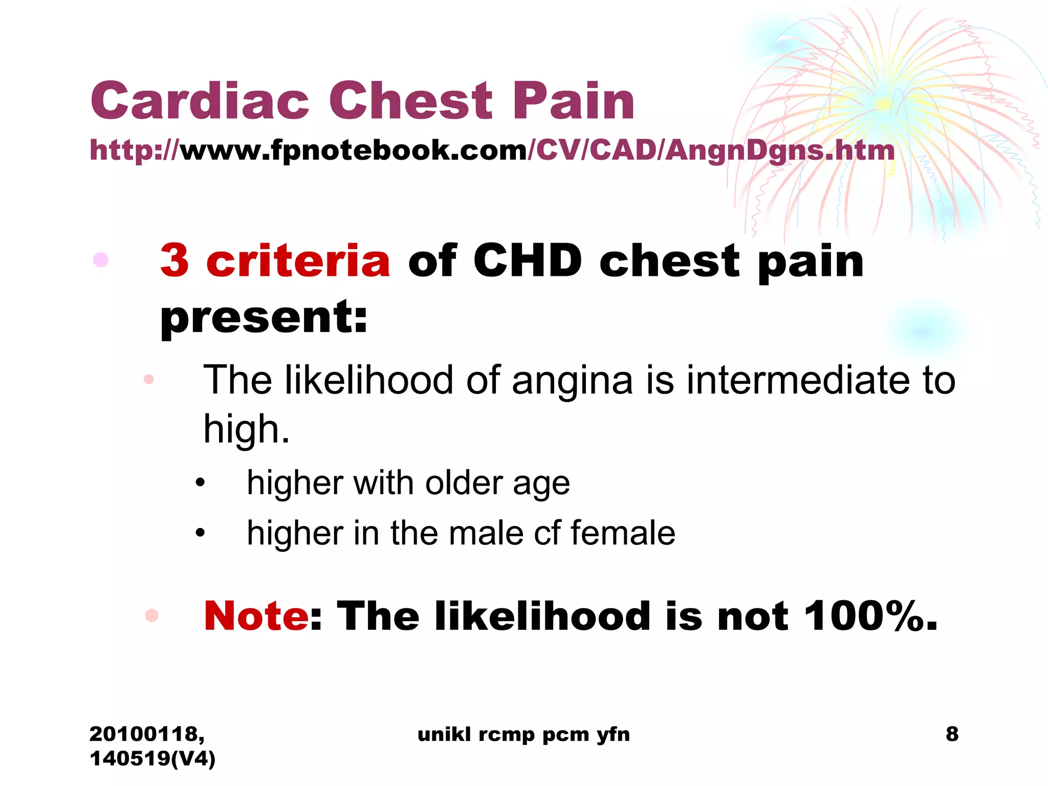 Chest pain in primary care | PPT