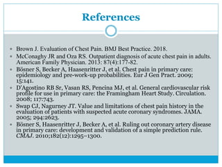 Evaluation of Chest Pain in the Ambulatory Setting | PPT