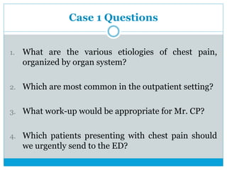 Evaluation of Chest Pain in the Ambulatory Setting | PPT