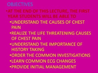 CHEST PAIN APPROACH MADE EASY | PPTX
