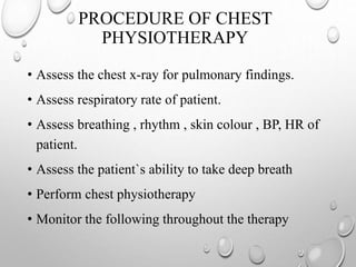Chest physiotherapy | PPTX