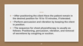 Chest physiotherapy by Miss Akanxa Rao (Mental Health Department) | PPT