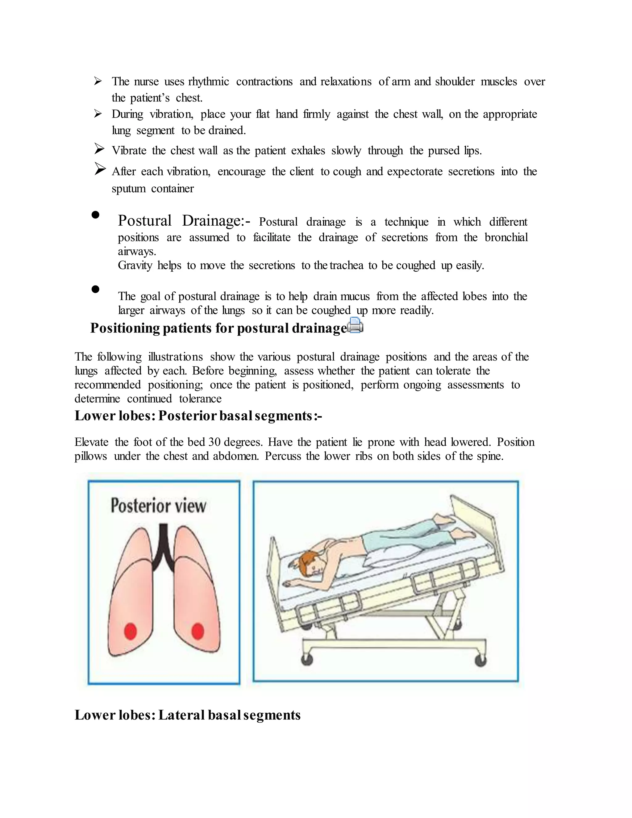 Chest physiotherapy procedure | DOCX