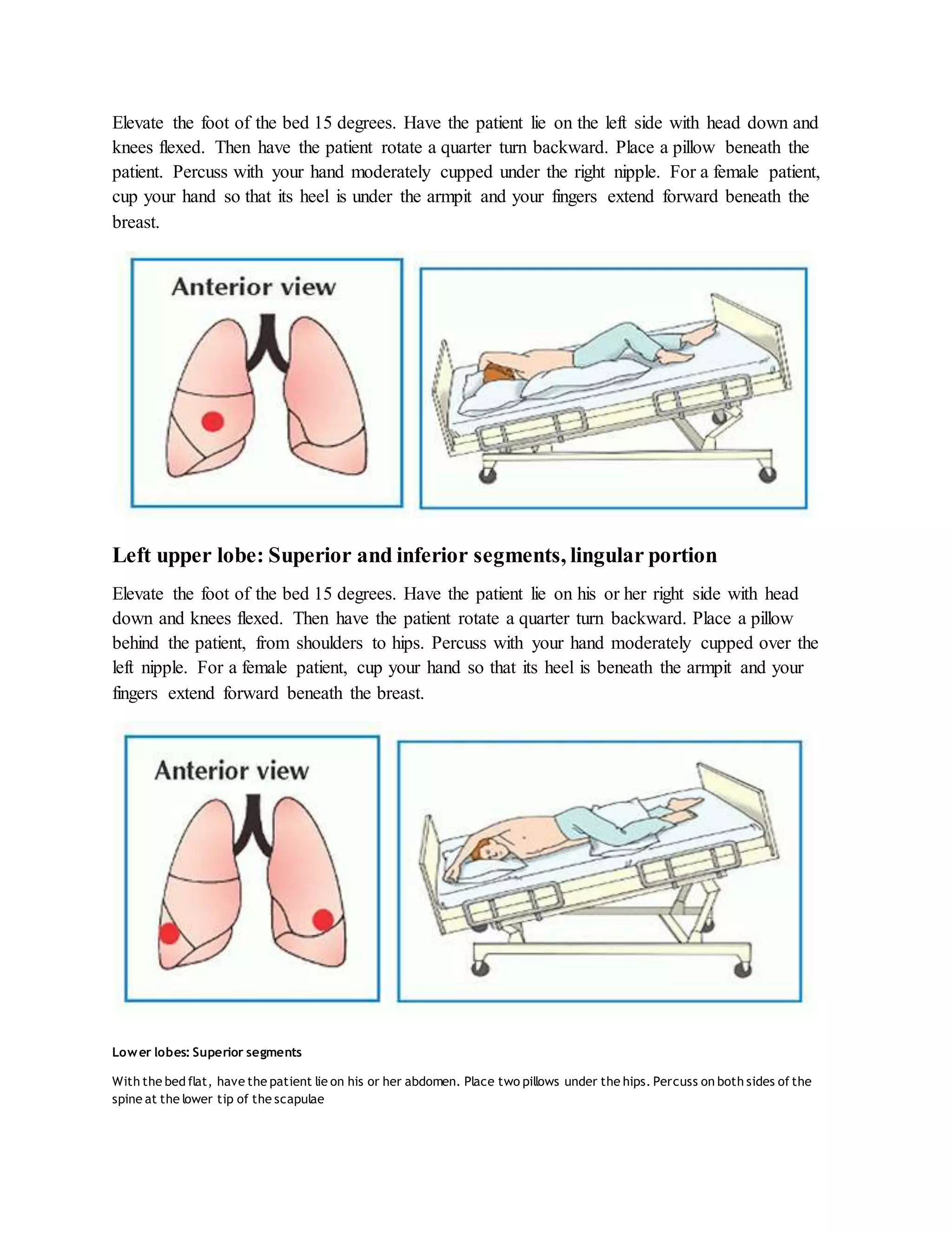 Chest physiotherapy procedure | DOCX