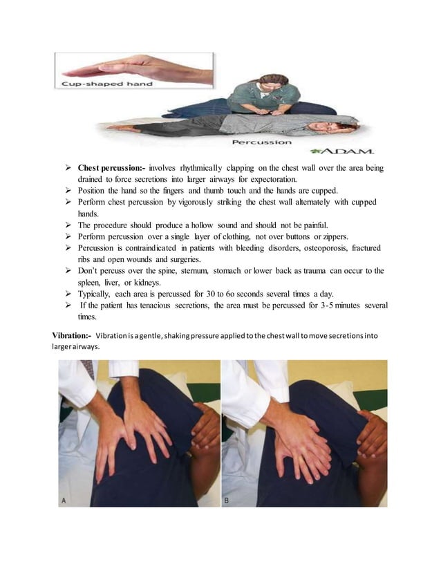 Chest physiotherapy procedure | DOCX | First Aid | Injuries