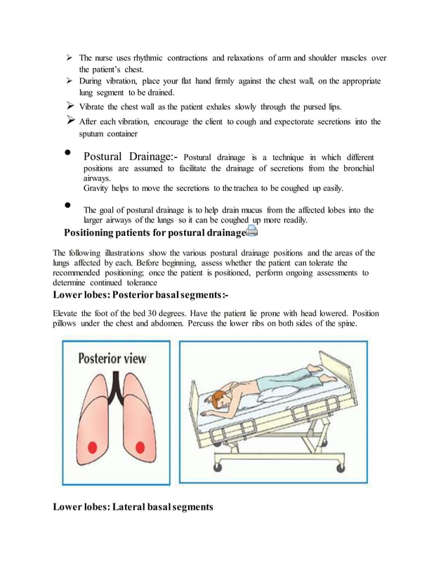 Chest physiotherapy procedure | DOCX | First Aid | Injuries