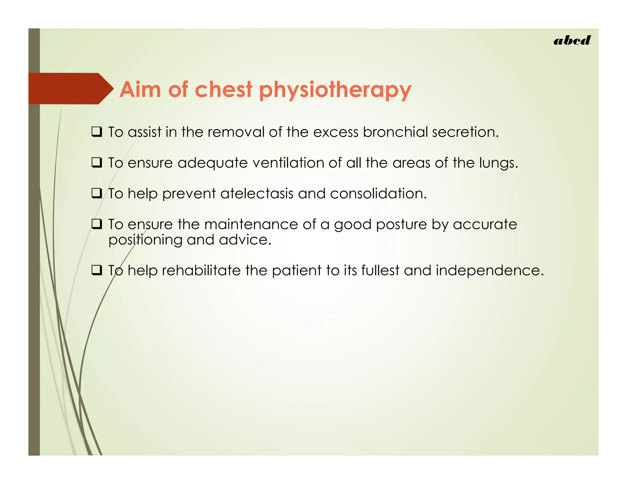 Chest physiotherapy | PDF