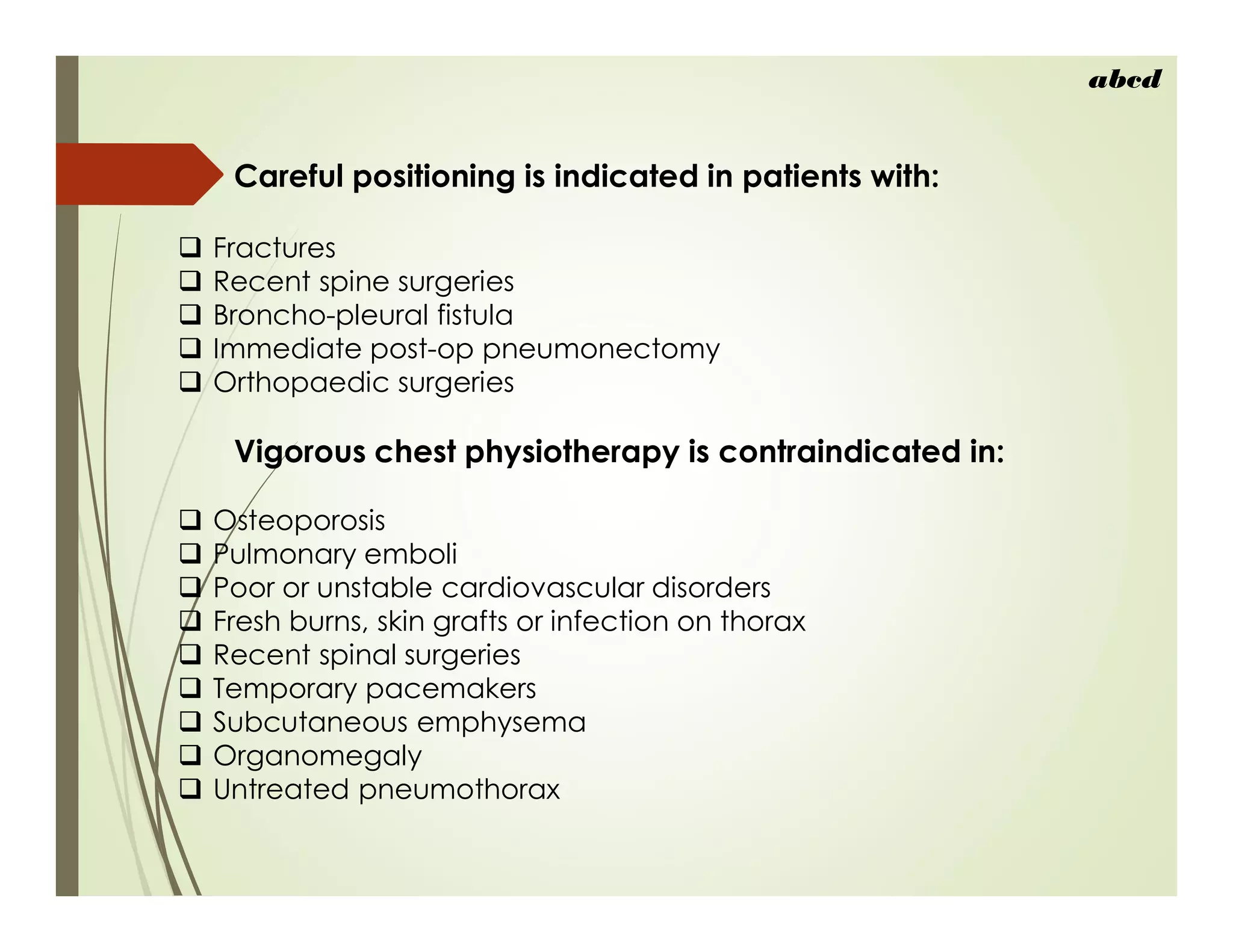 Chest physiotherapy | PDF