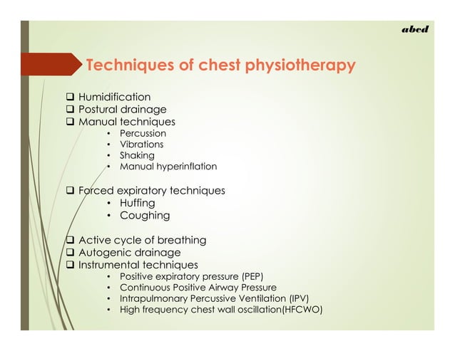 Chest physiotherapy | PPT