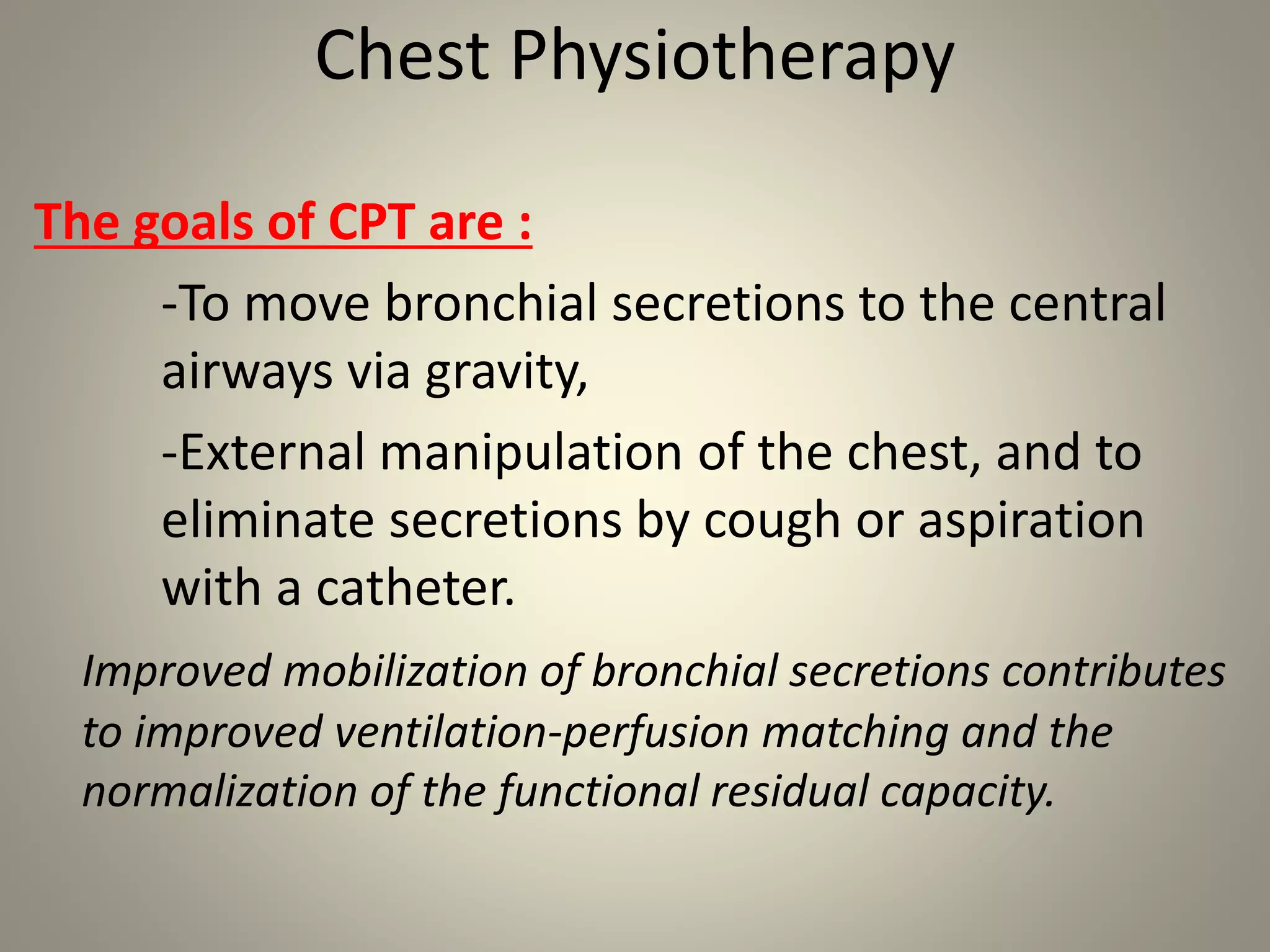 CHEST PHYSIOTHERAPY & POSTURAL DRAINAGE | PPTX