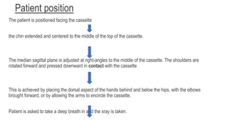 Chest radiography positioning and Technique.pptx
