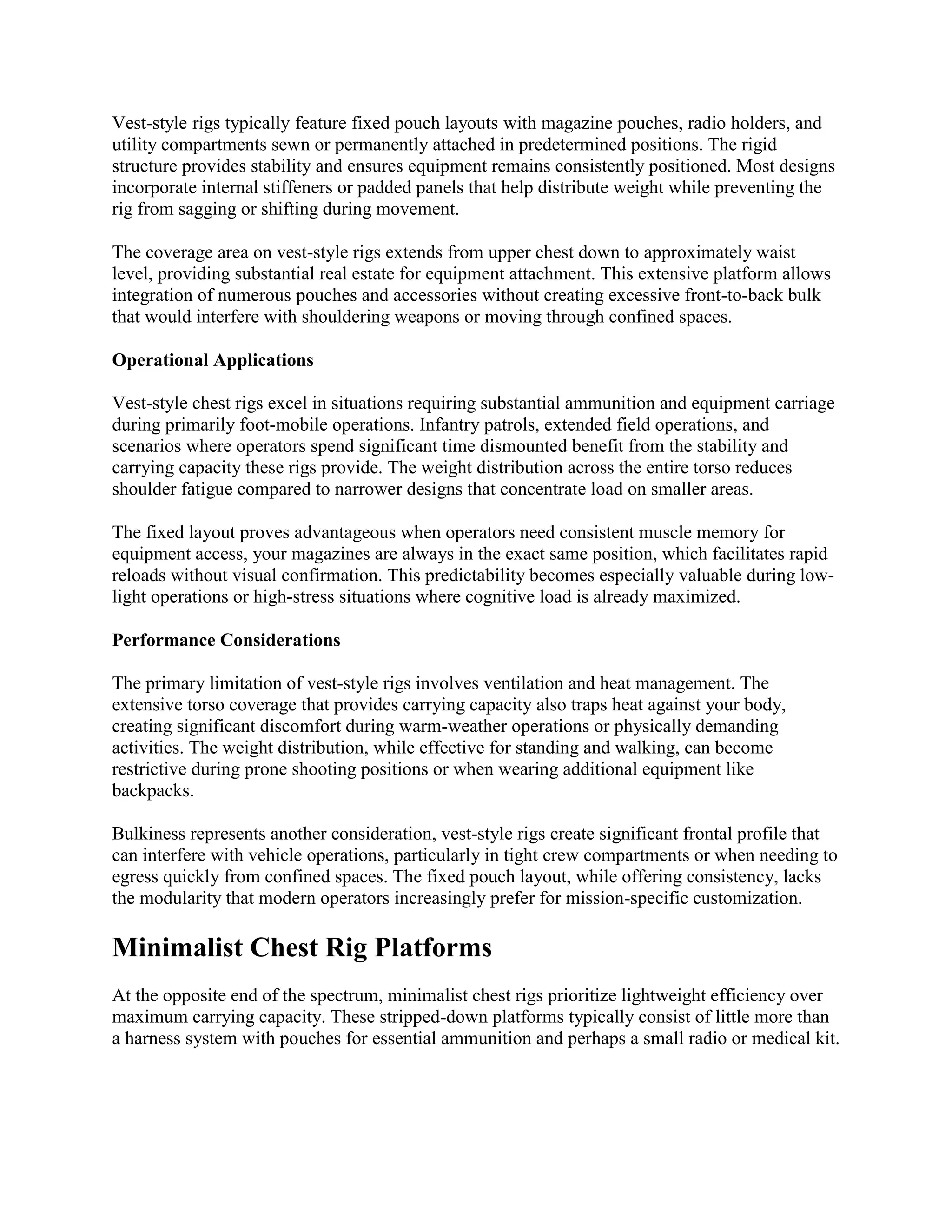 Chest Rig Types Breakdown: Features, Uses, and Performance | PDF