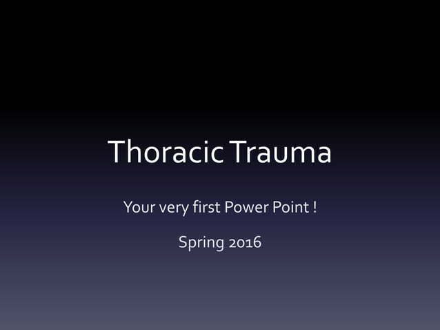 Chest trauma | PPT