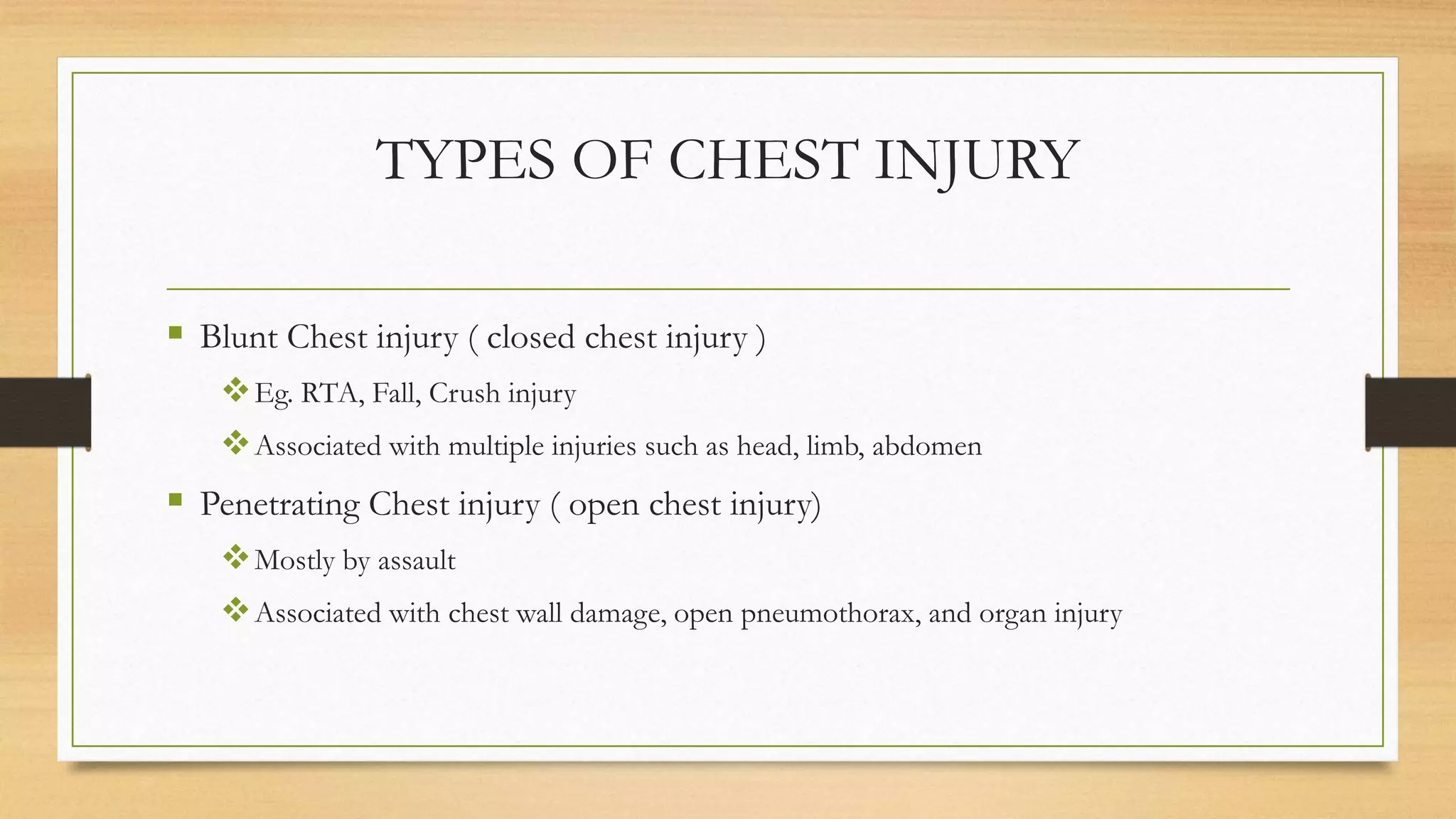 Chest trauma | PPTX