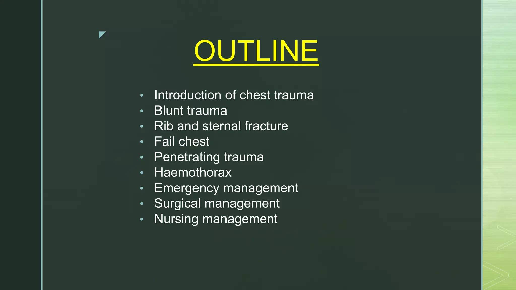 Chest trauma | PPTX