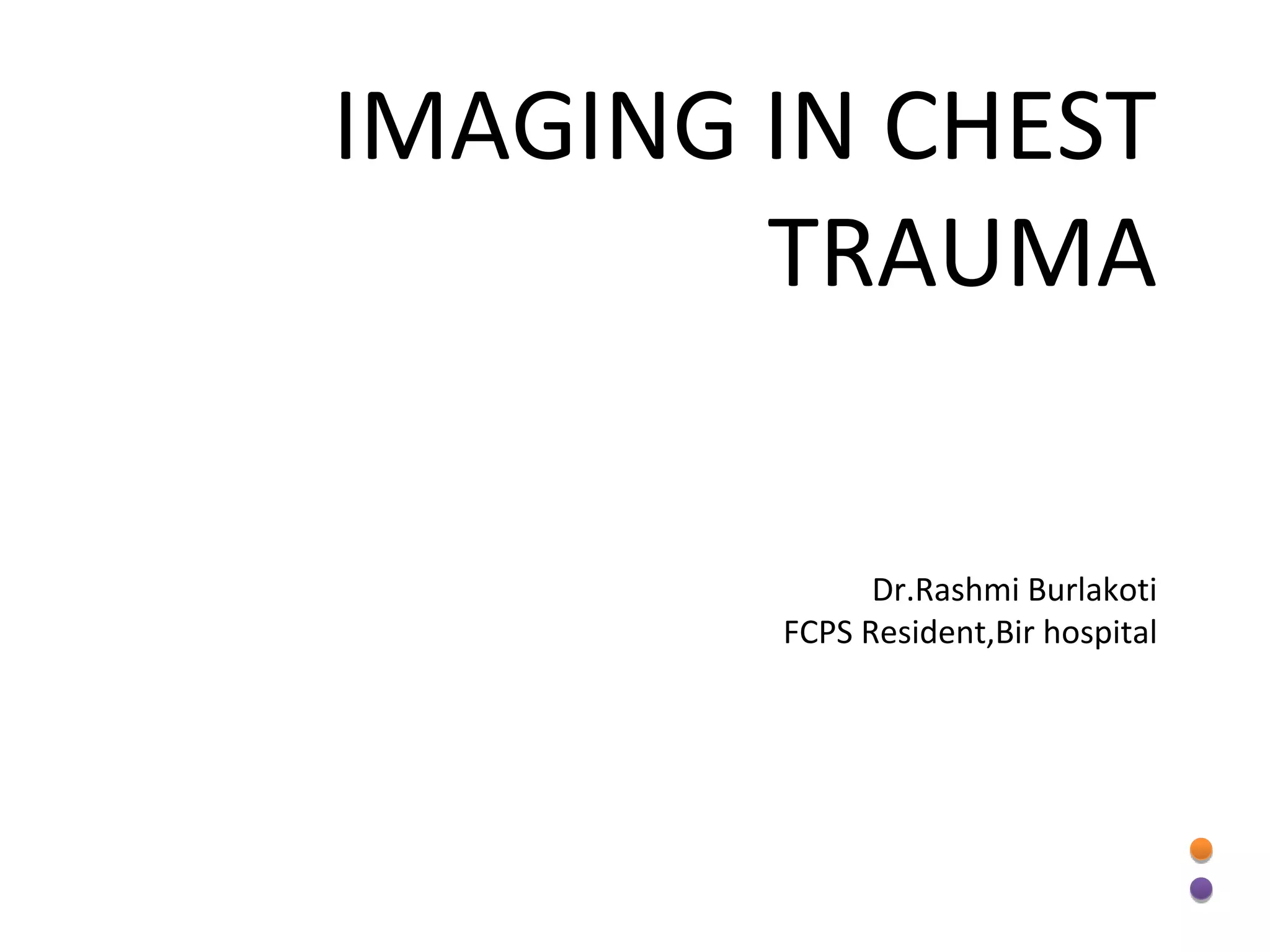 Chest trauma | PPT