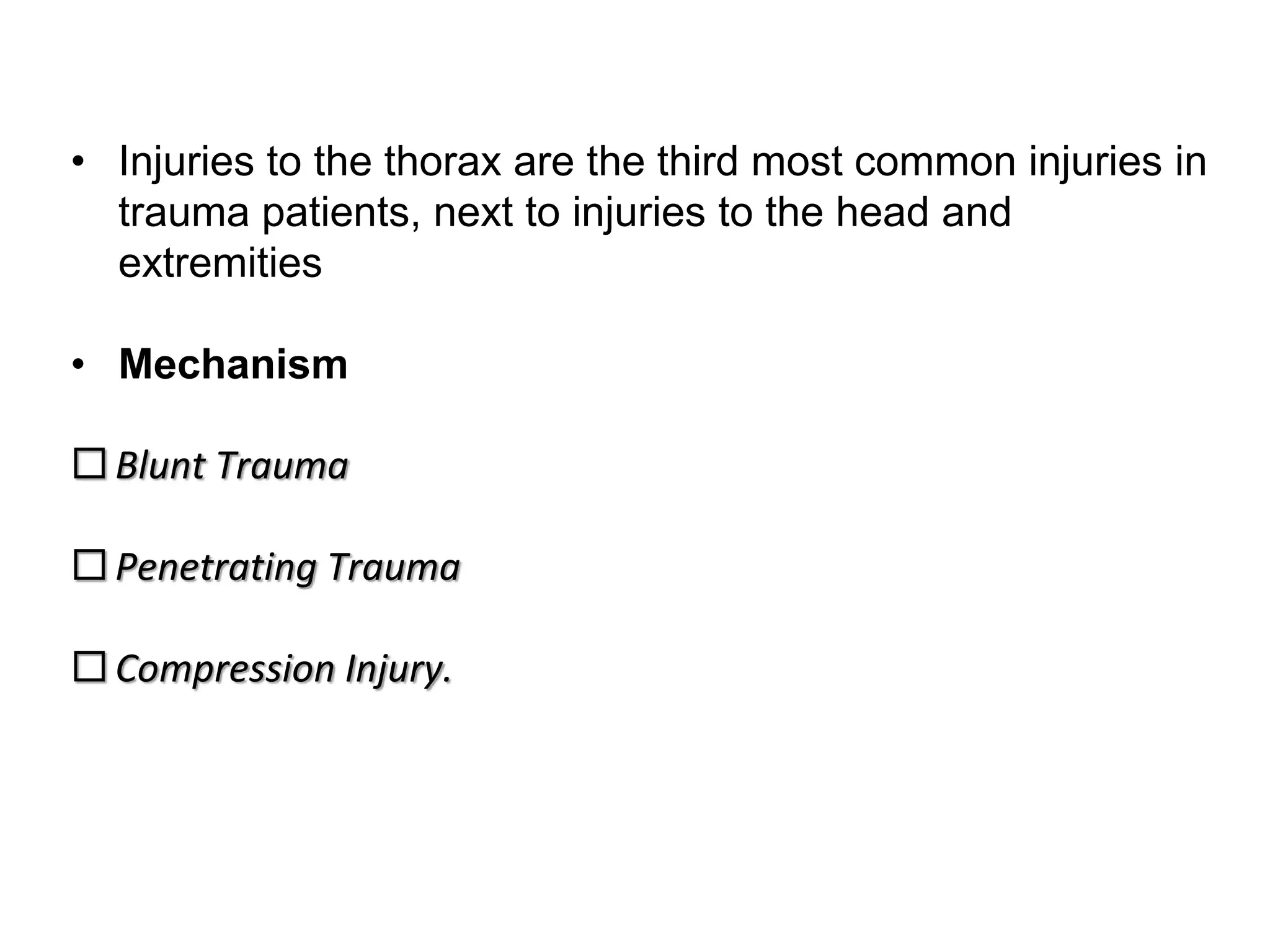 Chest trauma | PPT