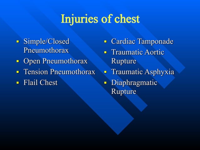 Chest trauma | PPT
