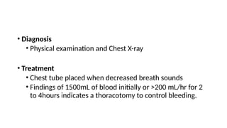 CHEST TRAUMA/ THORACIC TRAUMA or injury pptx | PPTX