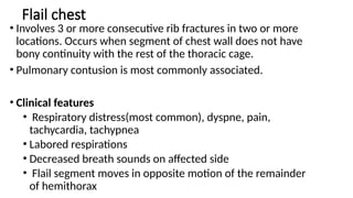CHEST TRAUMA/ THORACIC TRAUMA or injury pptx | PPTX
