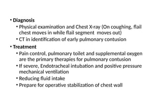 CHEST TRAUMA/ THORACIC TRAUMA or injury pptx | PPTX