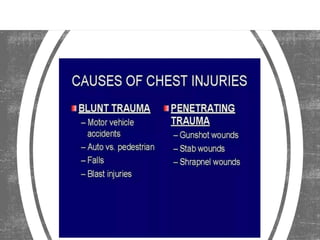 Chest trauma, introduction, summary and results | PPTX
