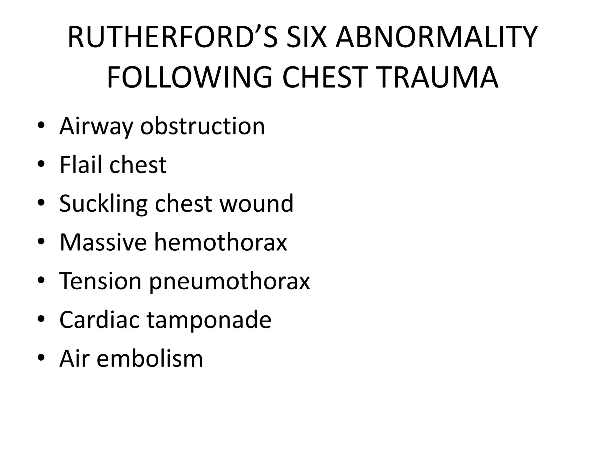 Chest trauma (Emergency Medicine) | PPTX