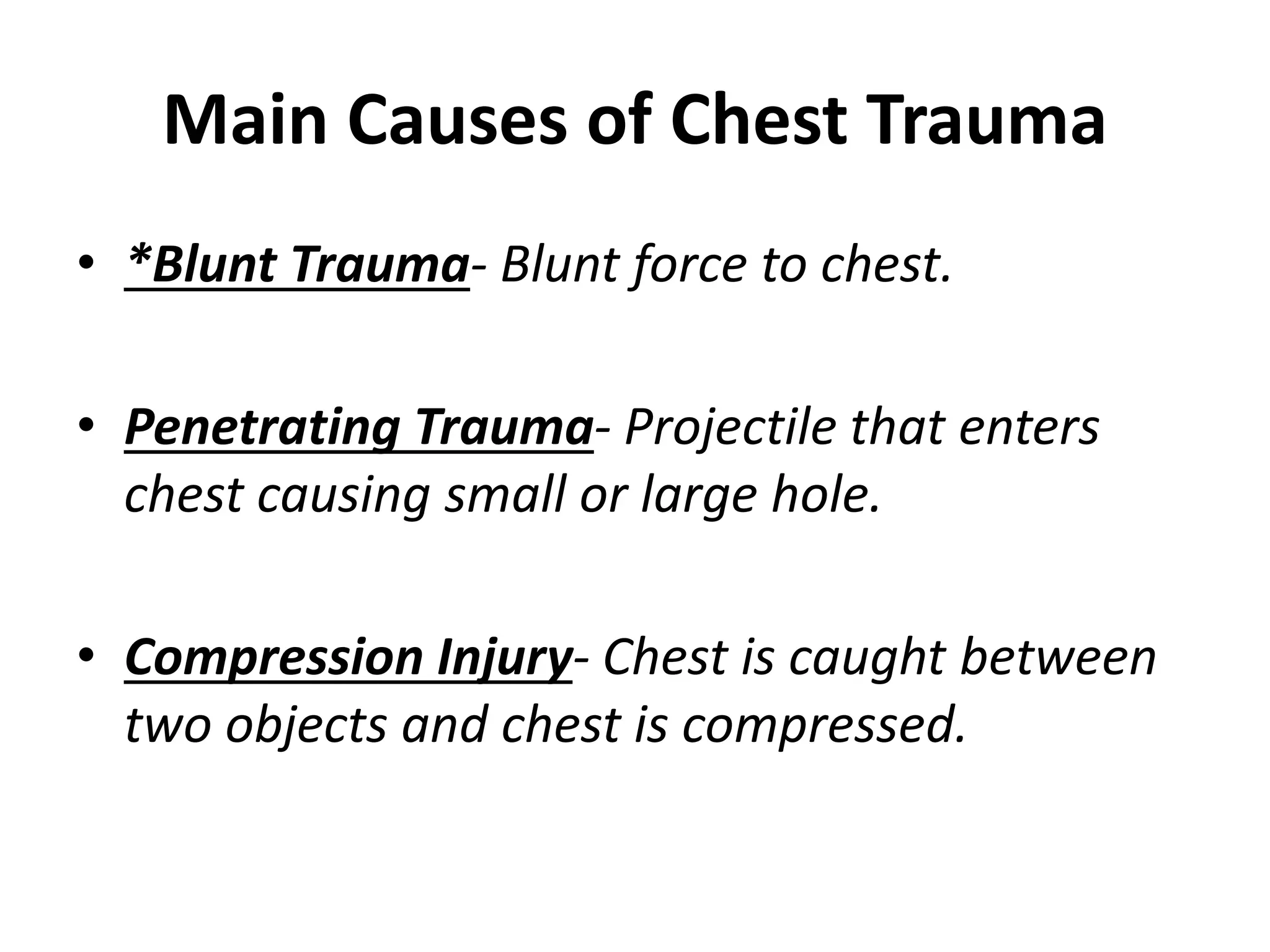 Chest trauma (Emergency Medicine) | PPTX