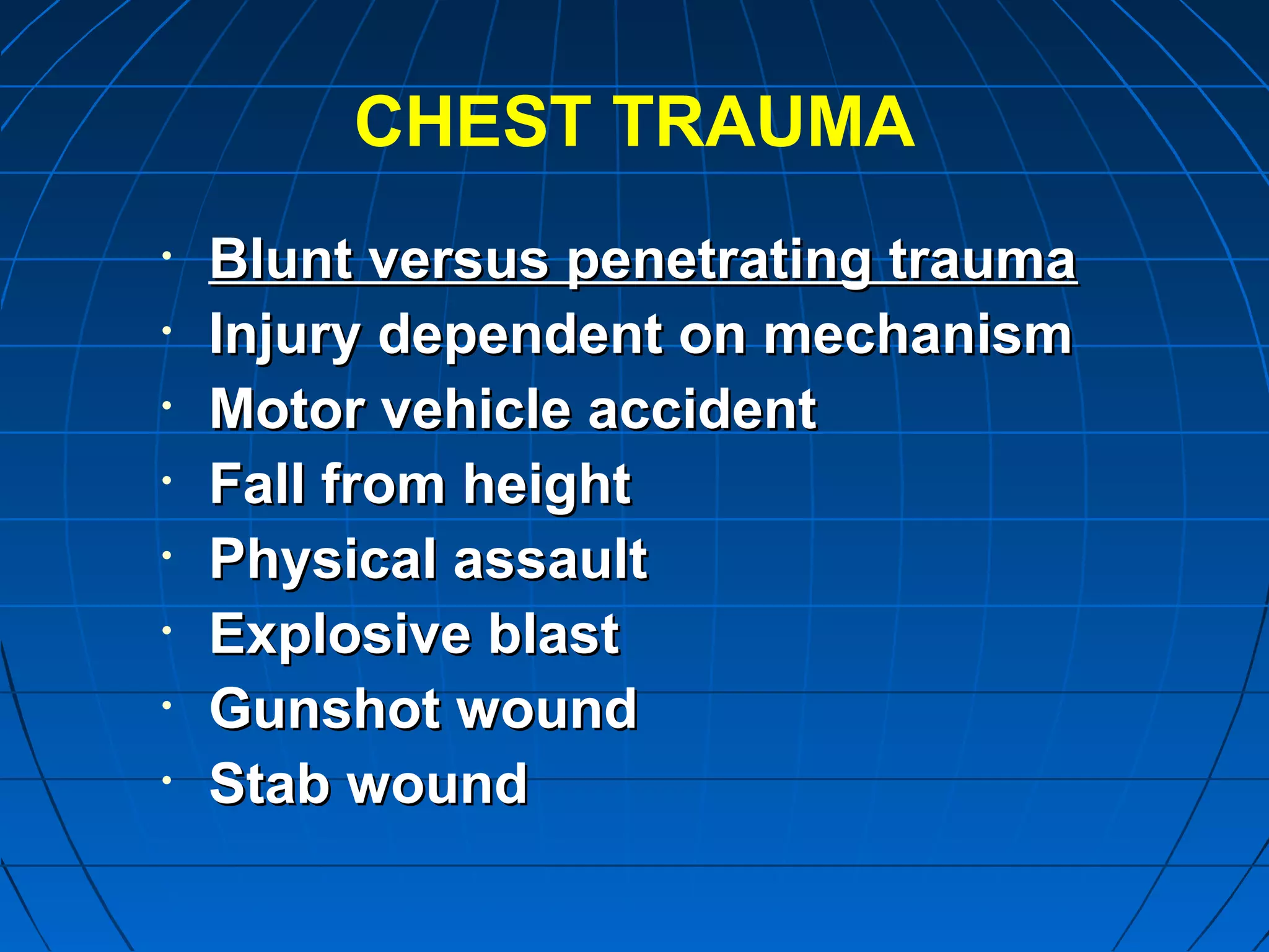 Chest trauma | PPT