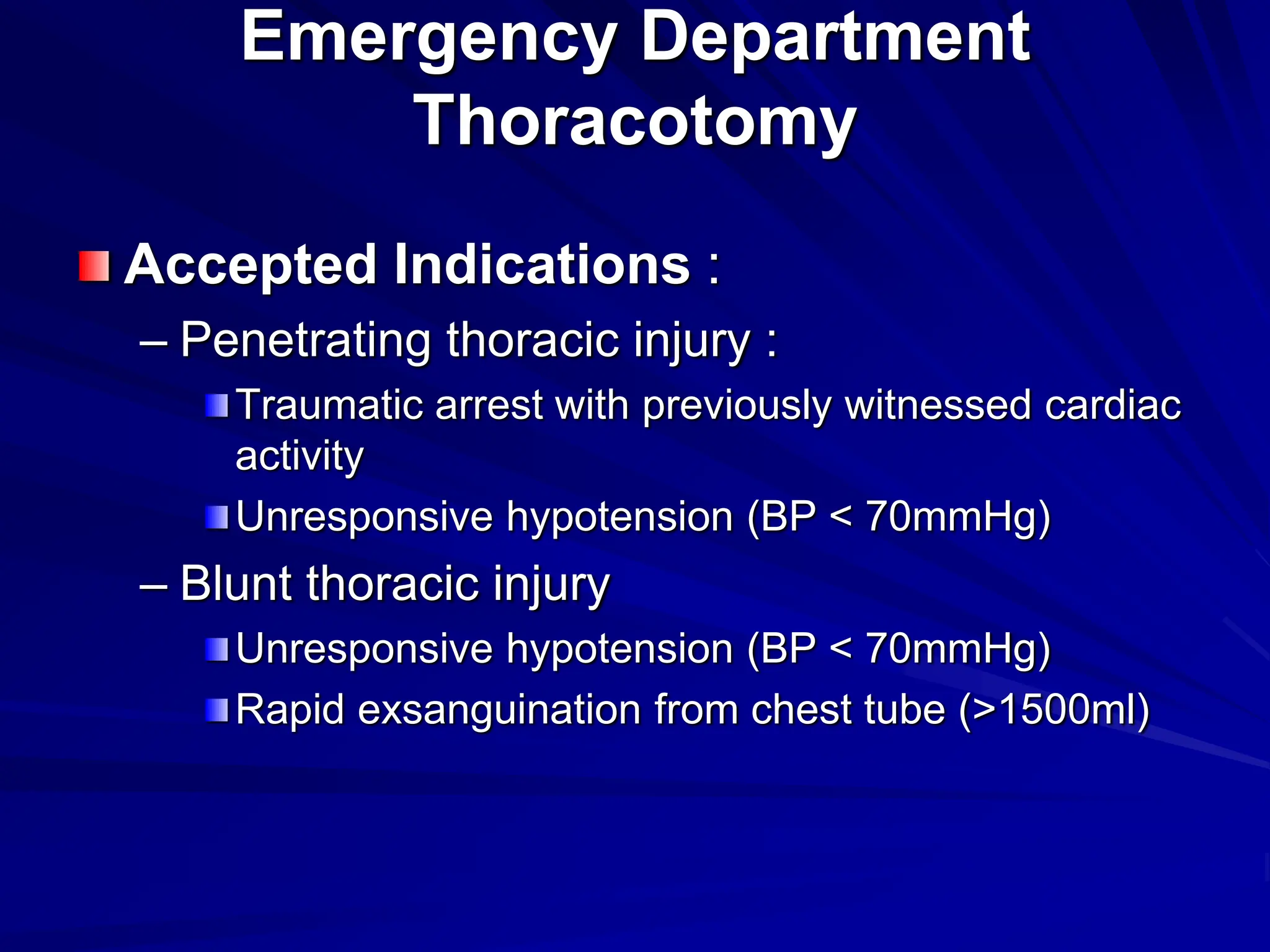 Chest trauma and indication for thoracotomy.ppt