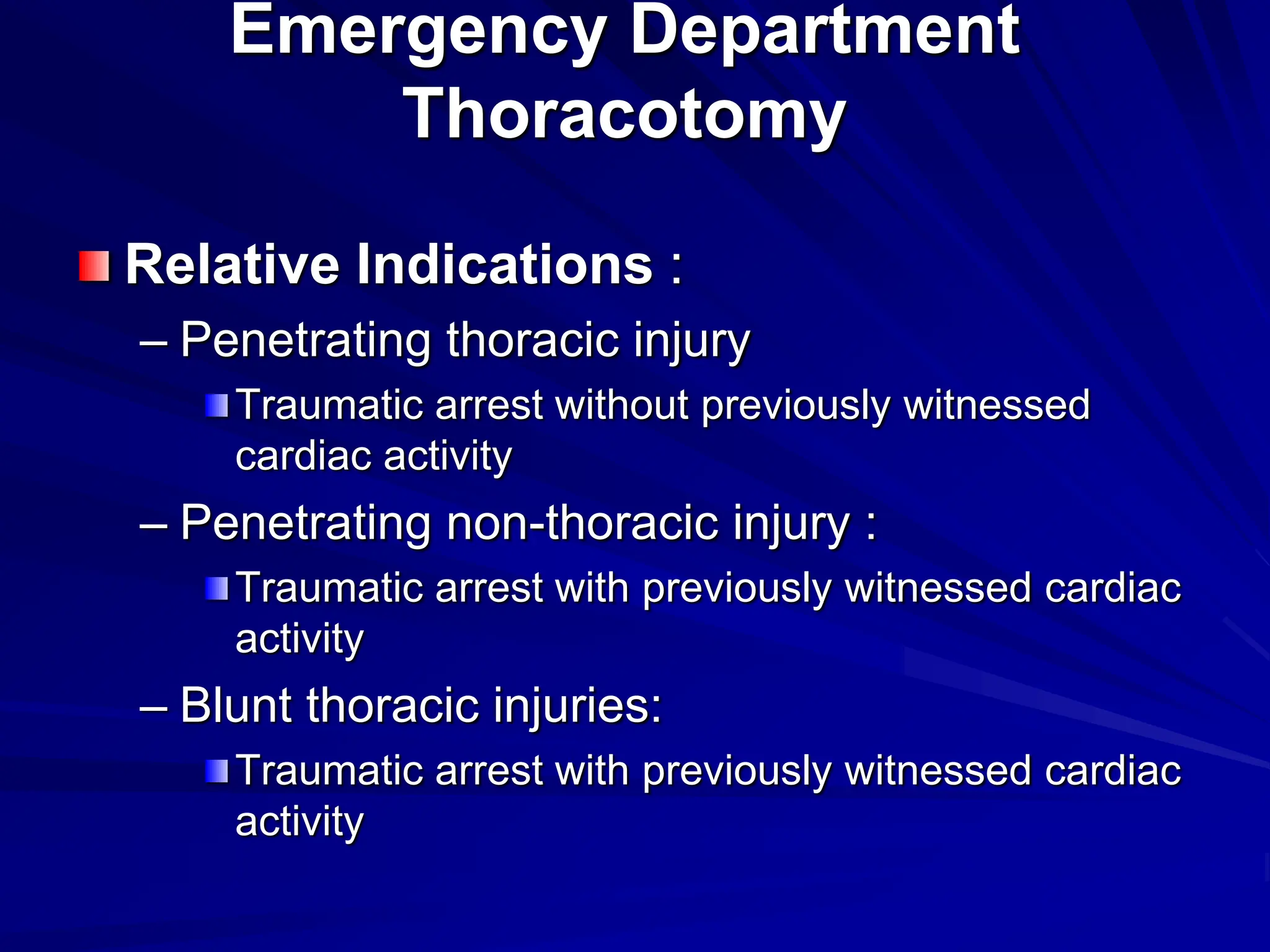 Chest trauma and indication for thoracotomy.ppt | Death, Injury, or Military Conflict ...