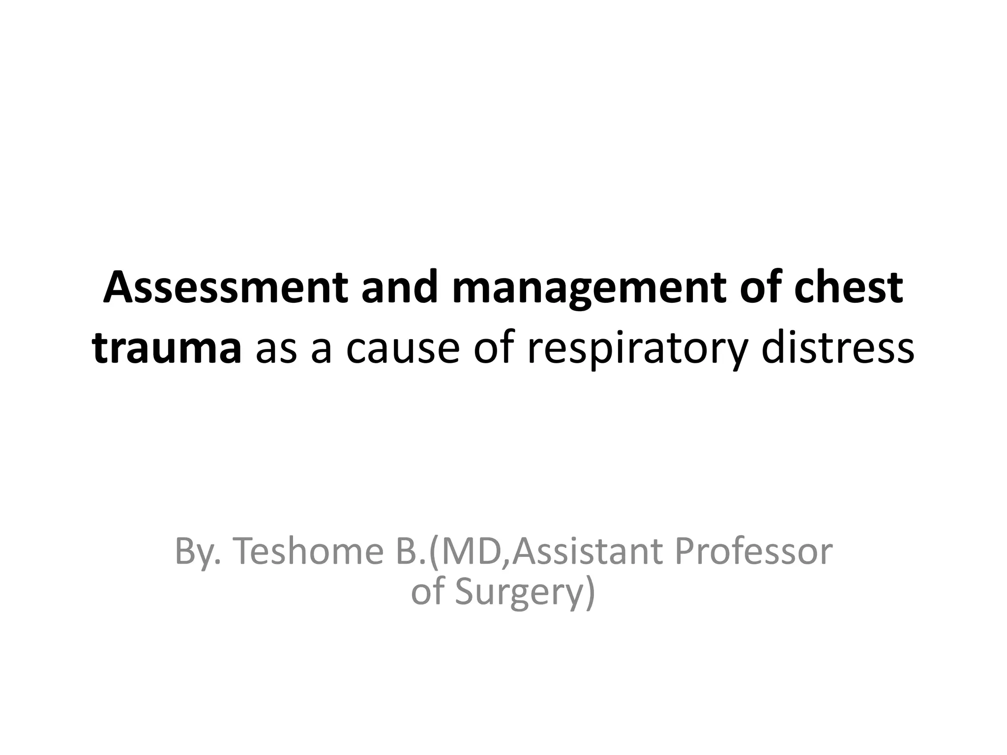 Chest trauma for Nurse.pptx