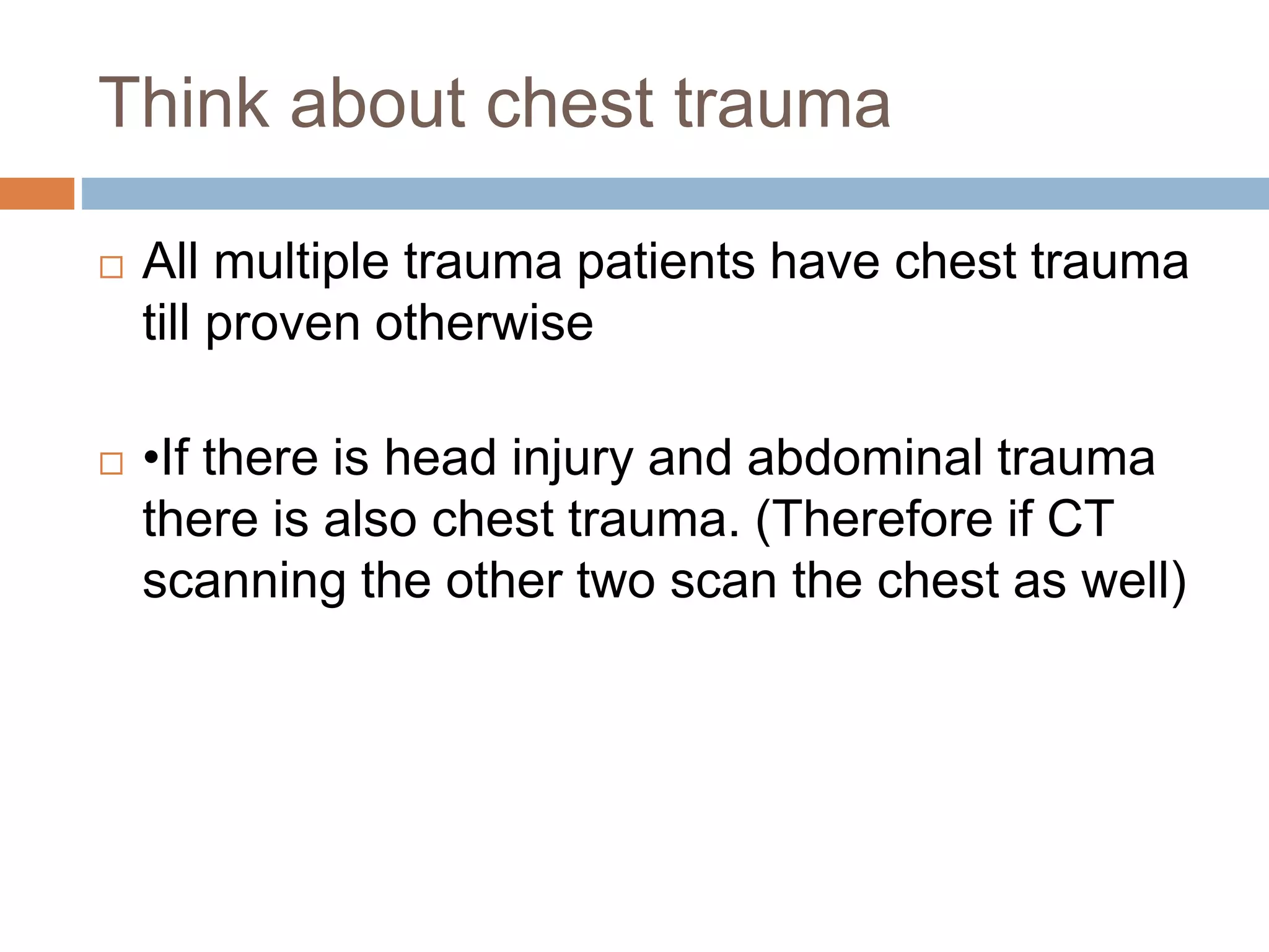 Chest trauma guidelines for ER doctors | PPTX