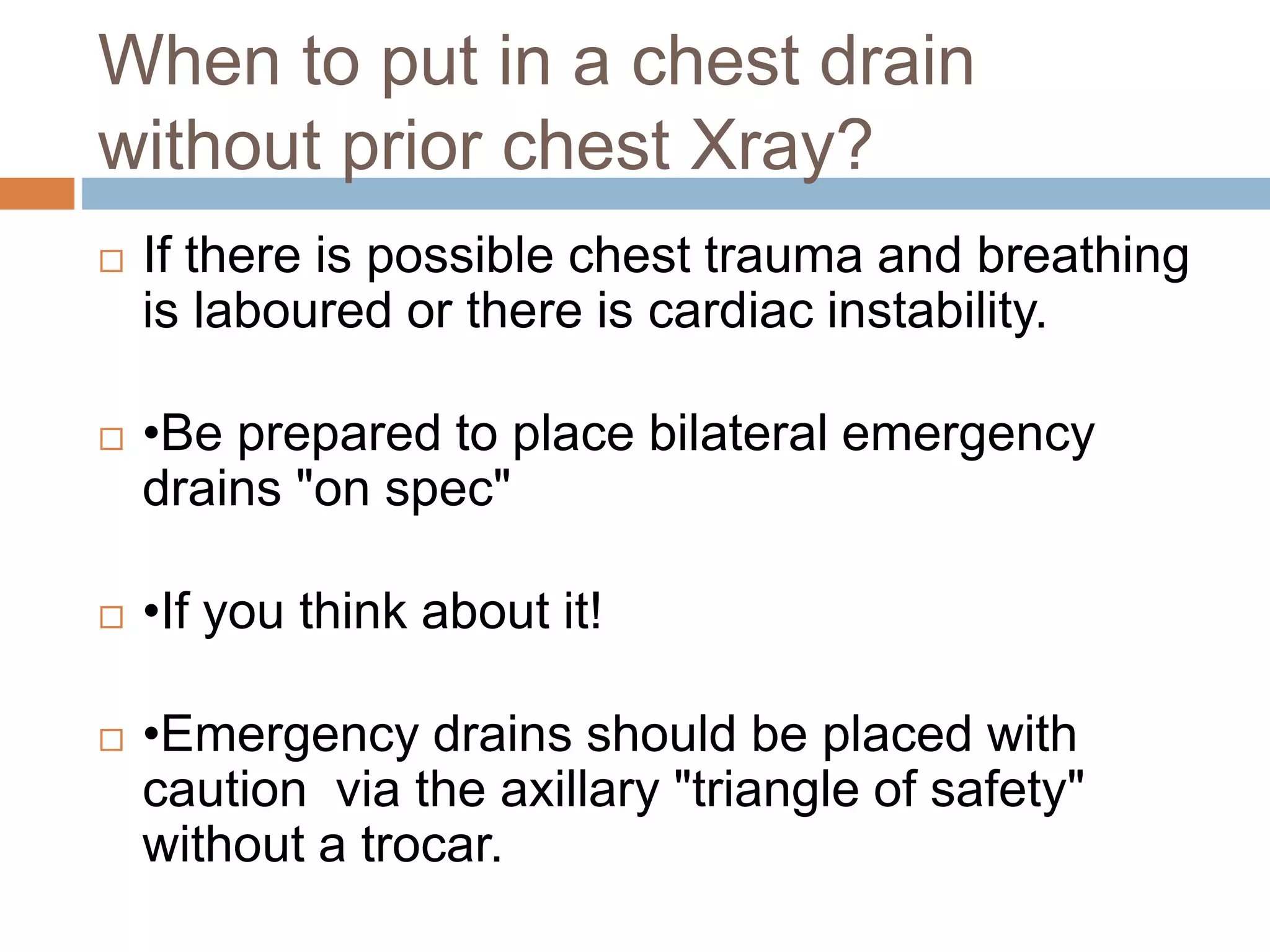 Chest trauma guidelines for ER doctors | PPTX