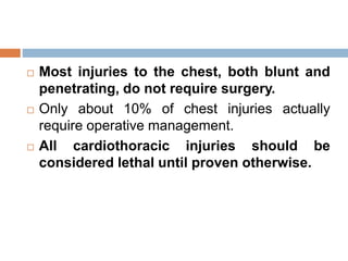 Chest trauma guidelines for ER doctors | PPTX | First Aid | Injuries